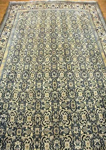 Navy Blue 9' 5 x 12' 10 Hand Knotted Farahan Persian Rug | eSaleRugs
