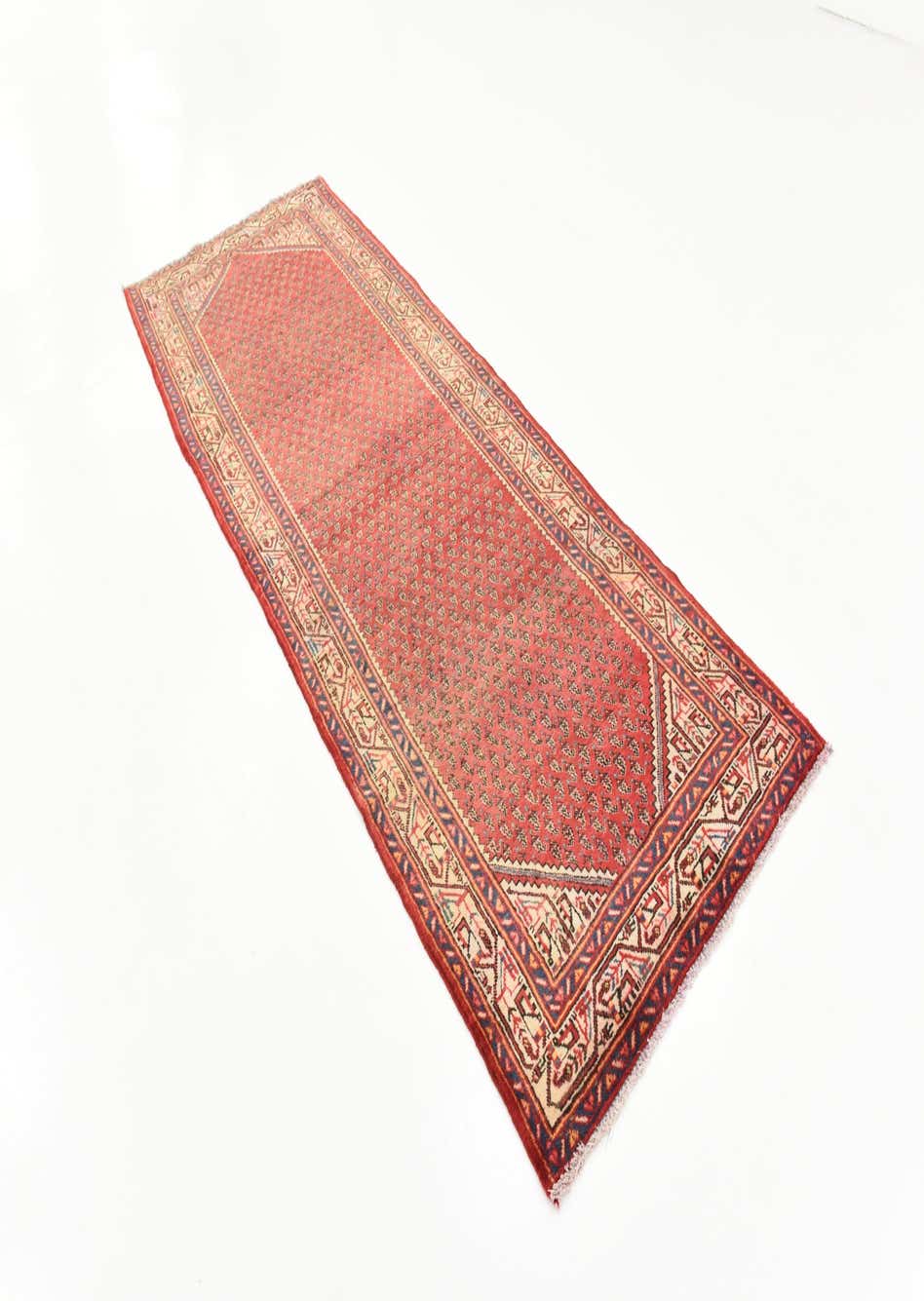Red 3' 8 x 10' 2 Hand Knotted Farahan Persian Wool Runner Rug | eSaleRugs