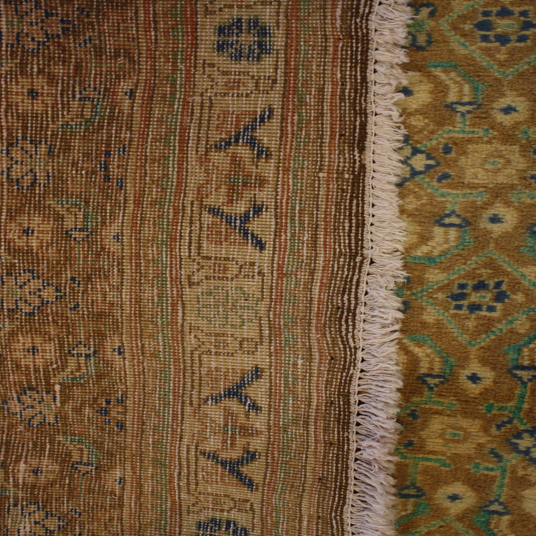 Olive 3' 9 x 9' 7 Hand Knotted Farahan Persian Wool Runner Rug | eSaleRugs
