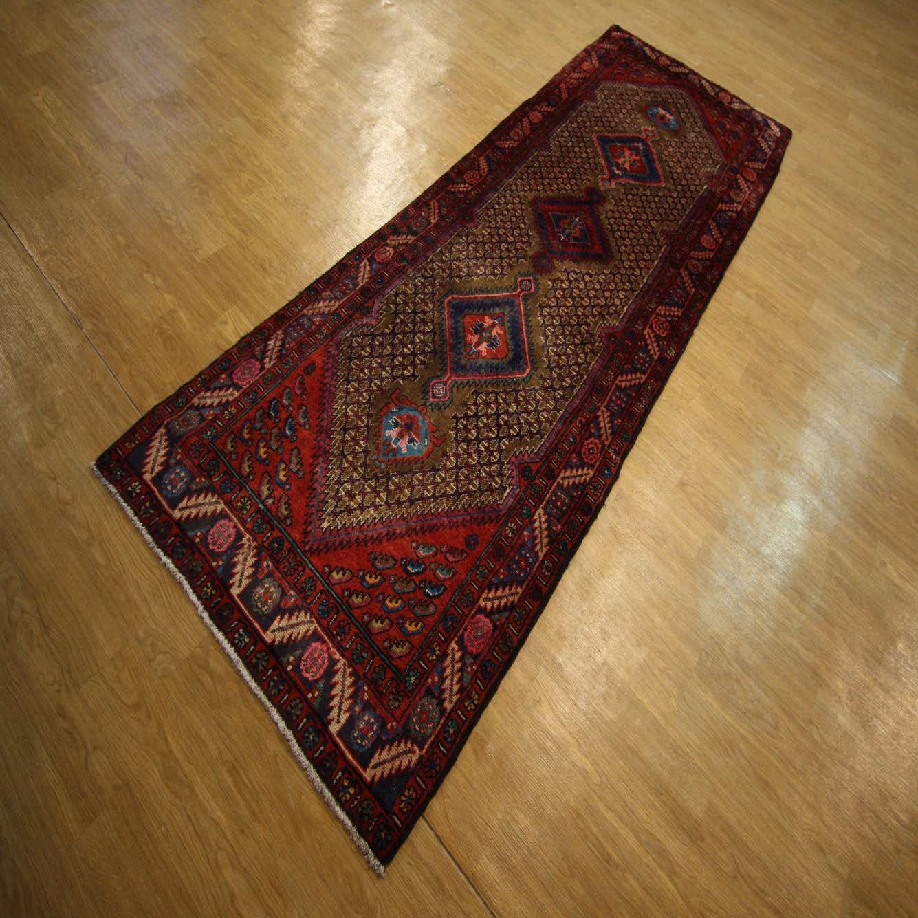 Olive 3' 7 x 10' 4 Hand Knotted Koliaei Persian Wool Runner Rug | eSaleRugs