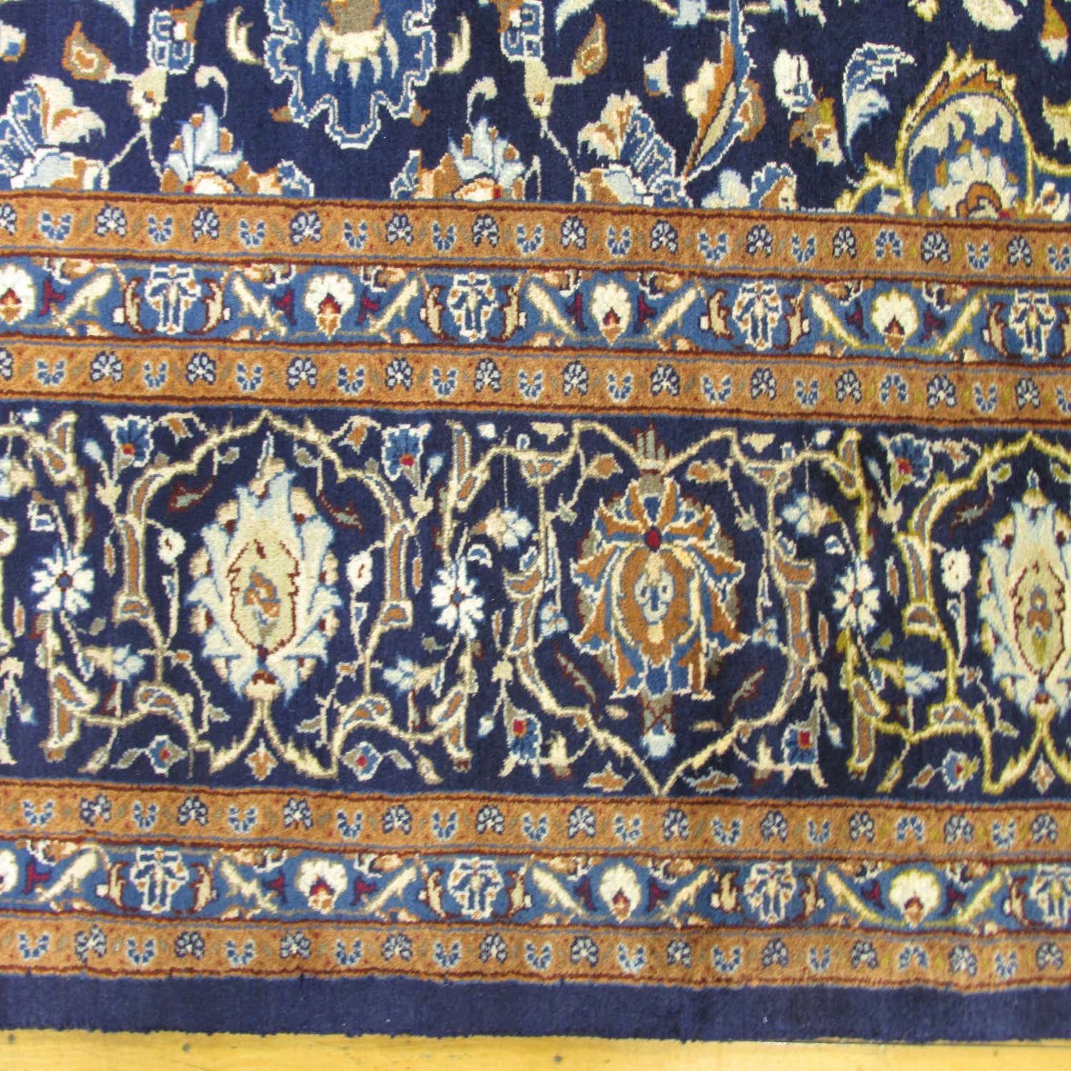 Navy Blue 9' 11 x 12' 11 Hand Knotted Kashmar Persian Wool Rug | eSaleRugs