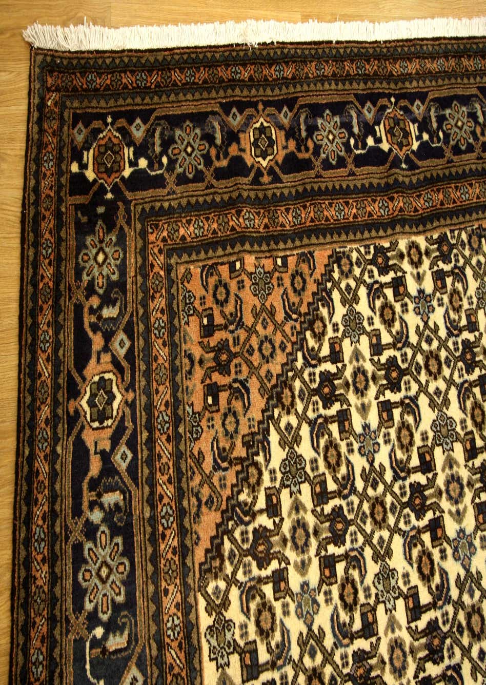 Cream 7' 7 x 10' 10 Hand Knotted Tabriz Persian Wool Rug | eSaleRugs