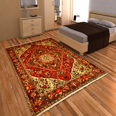 Red 6' 10 x 9' 11 Hand Knotted Bakhtiar Persian Wool Rug | eSaleRugs