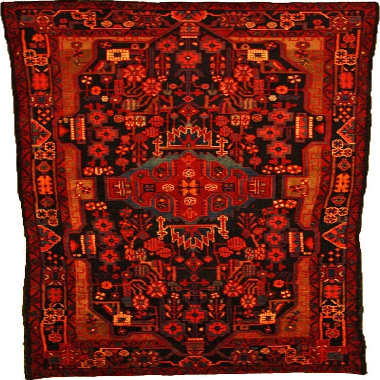 Navy Blue 5' x 9' 7 Hand Knotted Nahavand Persian Wool Rug | eSaleRugs