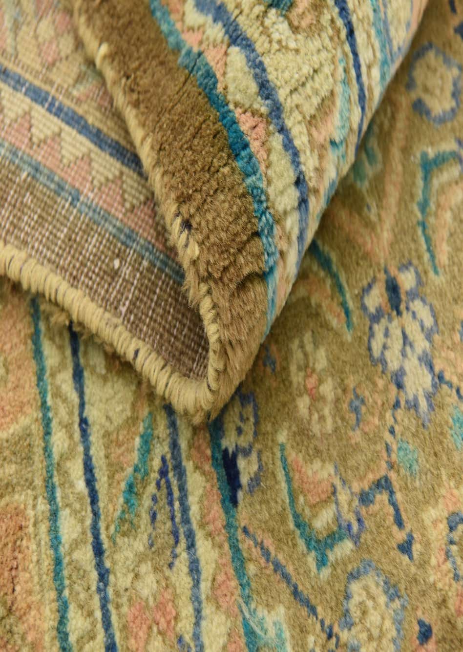 Olive 6' 6 x 10' 7 Hand Knotted Farahan Persian Wool Rug | eSaleRugs