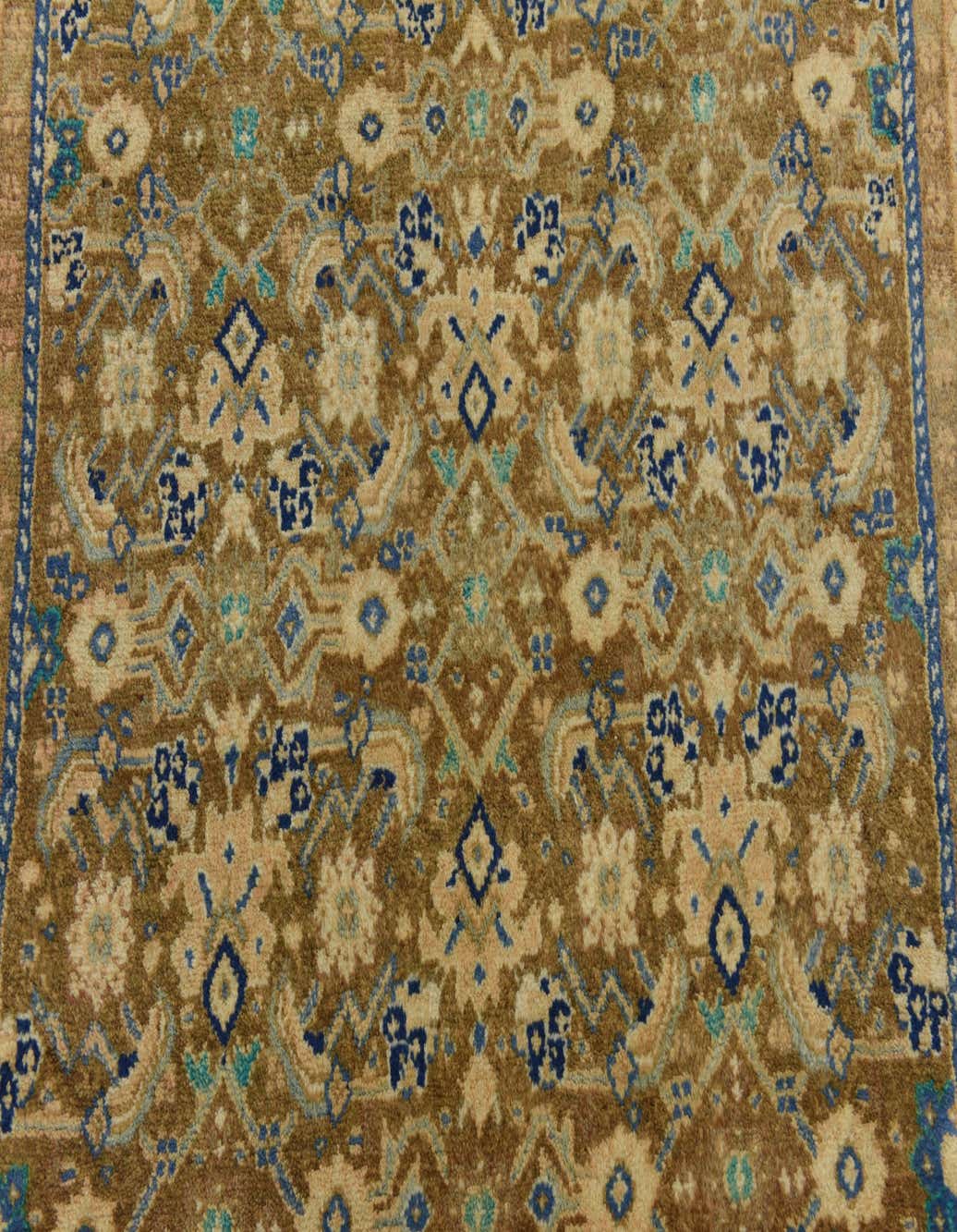 Brown 3' 7 x 10' 2 Hand Knotted Farahan Persian Wool Runner Rug | eSaleRugs