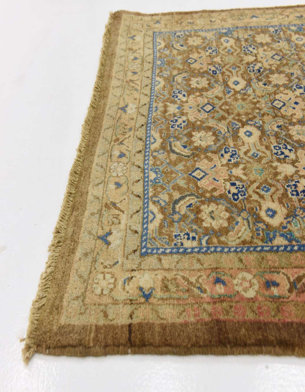 Brown 3' 7 x 10' 2 Hand Knotted Farahan Persian Wool Runner Rug | eSaleRugs