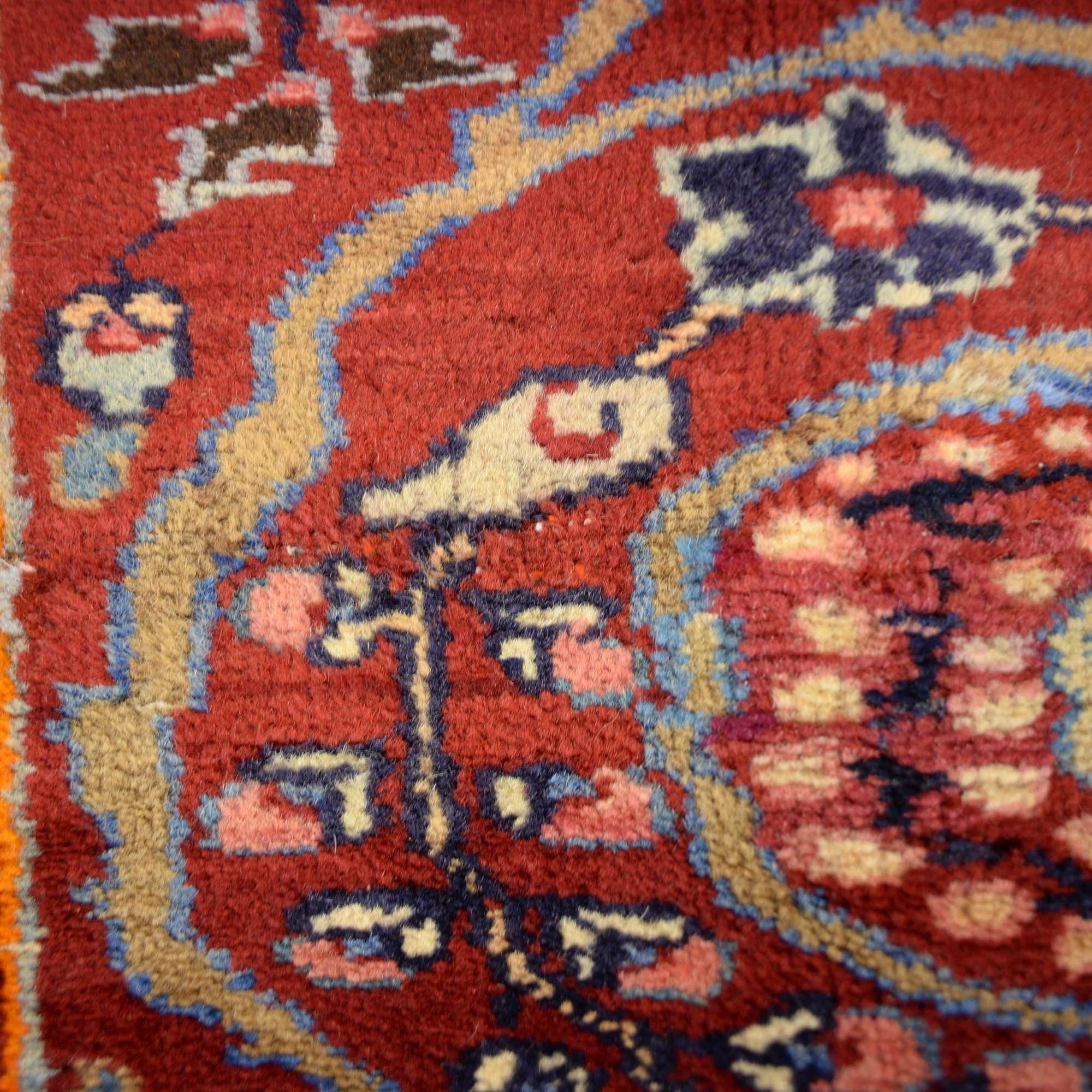 Red 8' 4 x 11' 7 Hand Knotted Mashad Persian Wool Rug | eSaleRugs