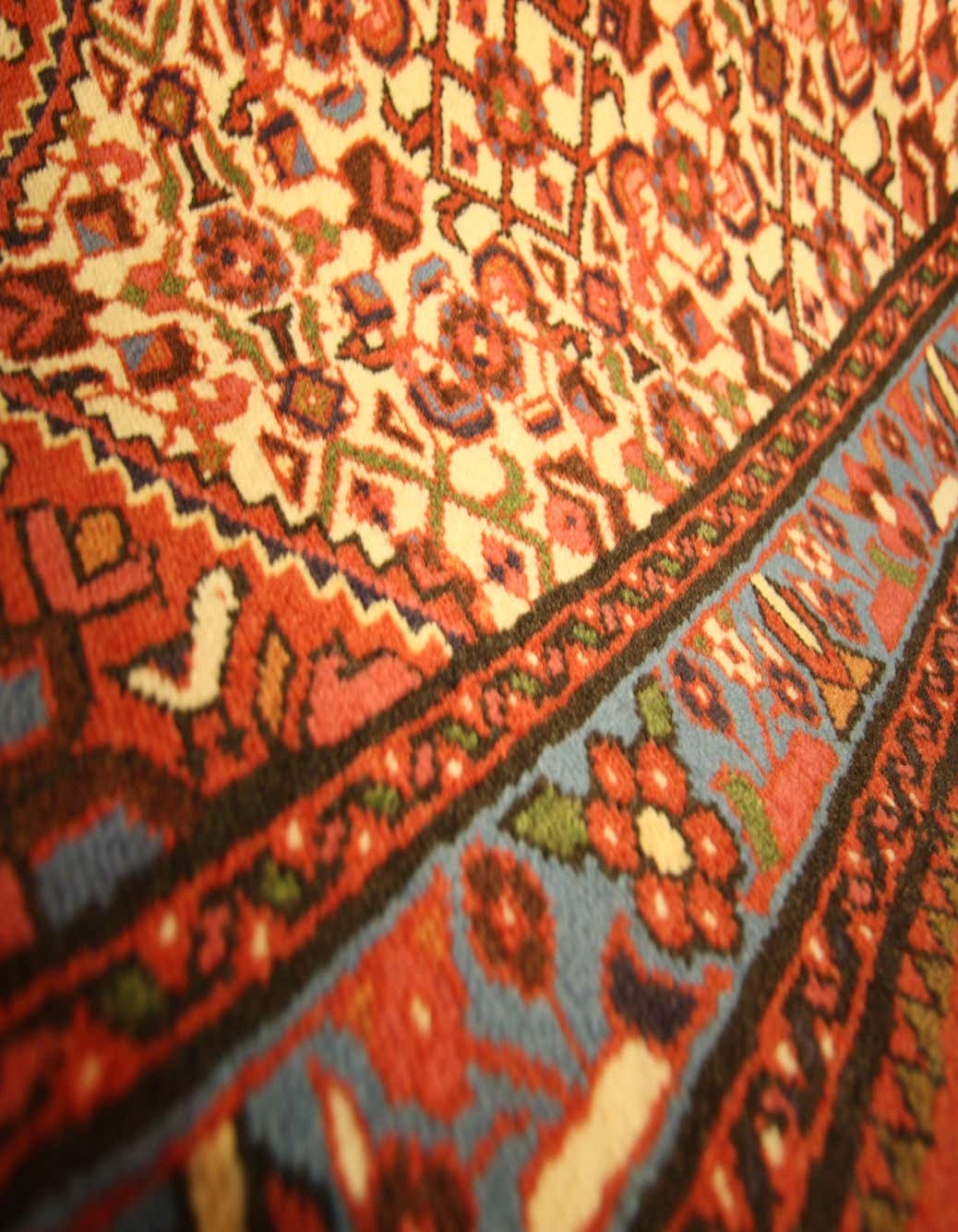 Ivory 2' 2 x 6' 11 Hand Knotted Hossainabad Persian Wool Runner Rug ...