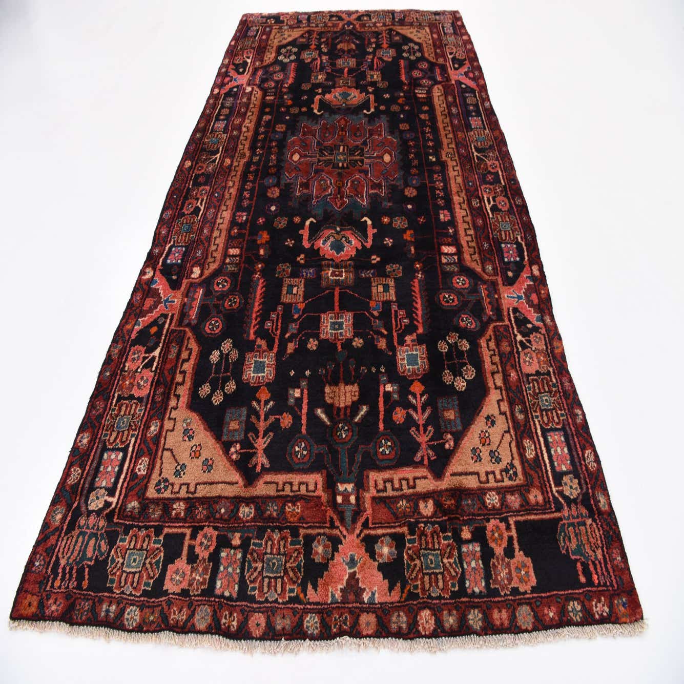 Navy Blue 5' 8 x 10' 8 Hand Knotted Nahavand Persian Wool Rug | eSaleRugs