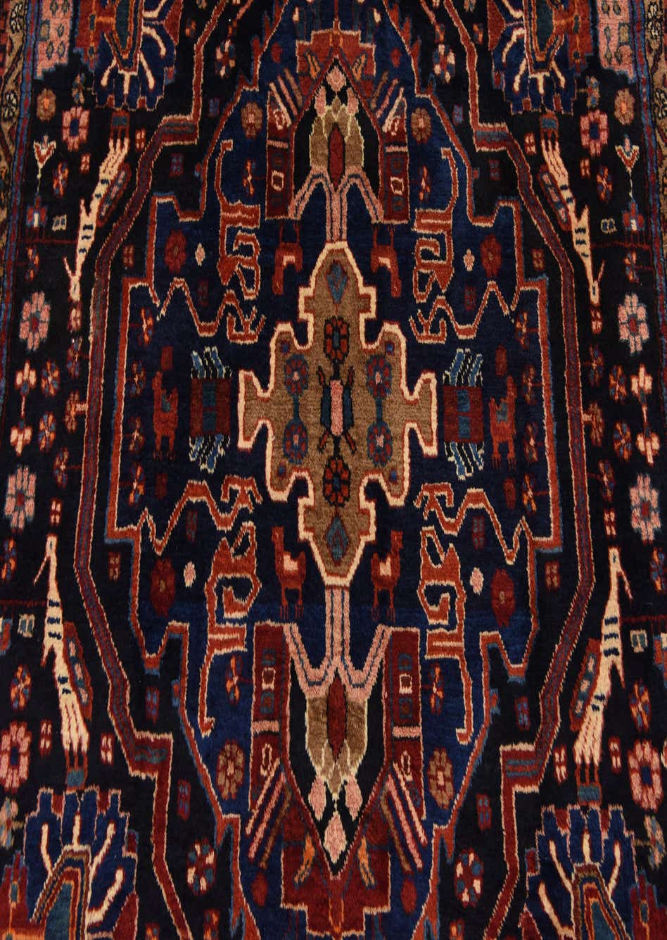 Navy Blue 5' 5 x 9' 10 Hand Knotted Nahavand Persian Wool Rug | eSaleRugs