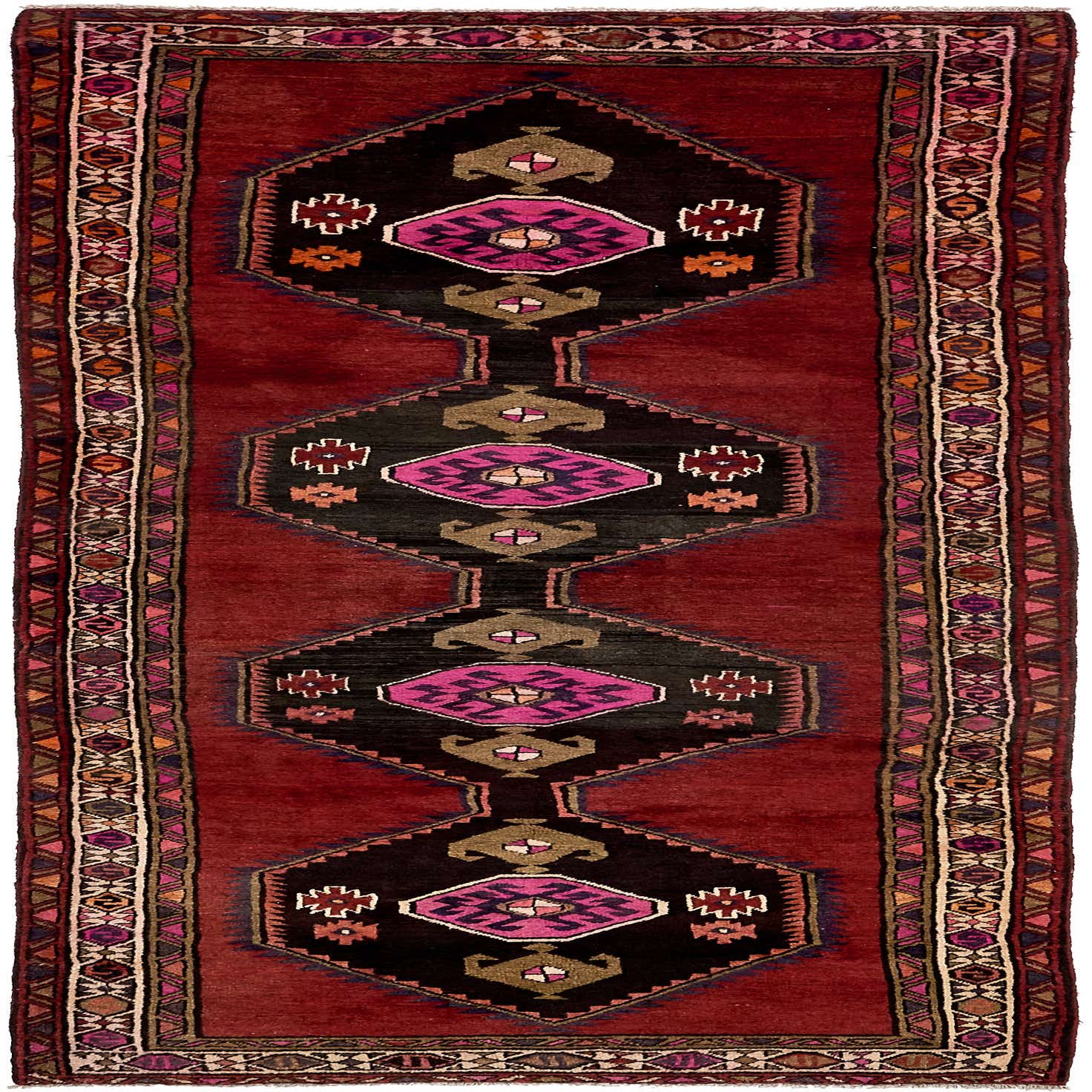 Red 3' 10 x 12' 6 Hand Knotted Sarab Persian Wool Runner Rug | eSaleRugs