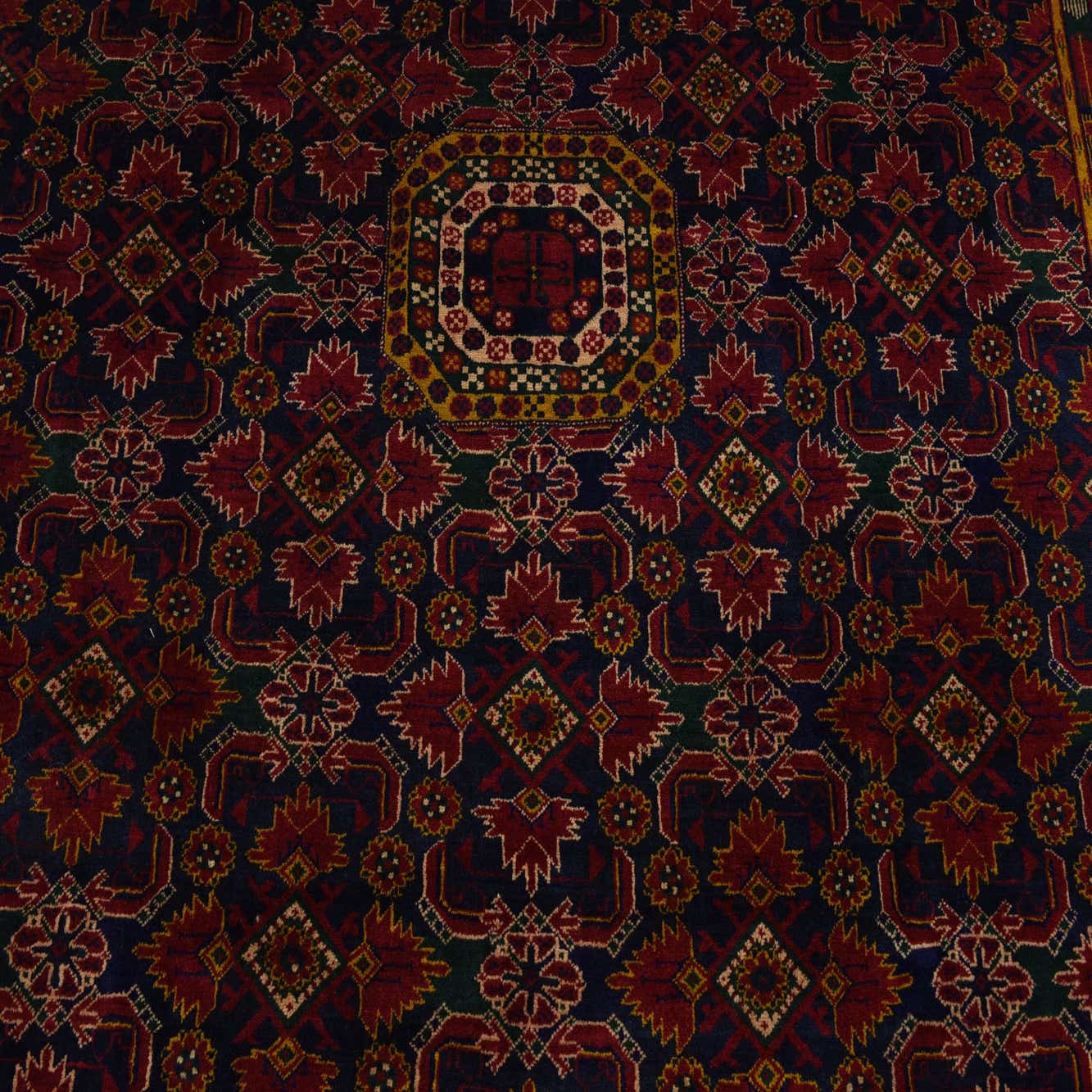 Navy Blue 7' 2 x 11' 2 Hand Knotted Bokhara Oriental Wool Rug | eSaleRugs