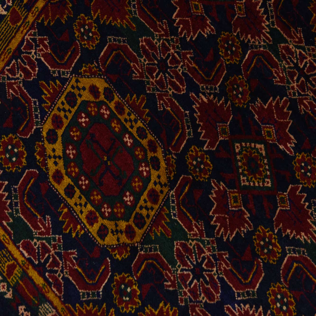 Navy Blue 7' 2 x 11' 2 Hand Knotted Bokhara Oriental Wool Rug | eSaleRugs