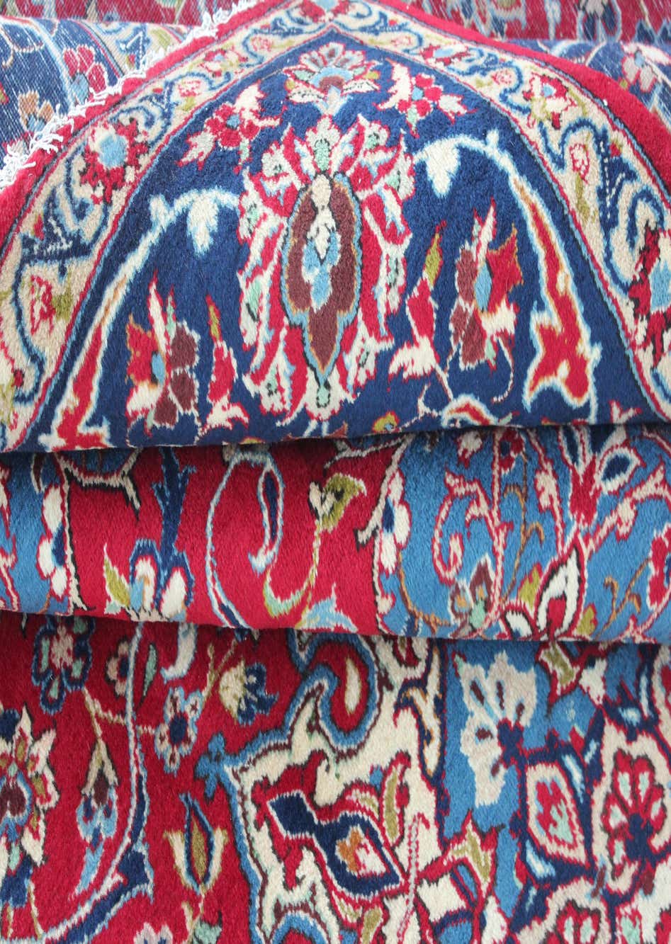 Red 9' 9 x 13' Hand Knotted Kashan Persian Wool Rug | eSaleRugs