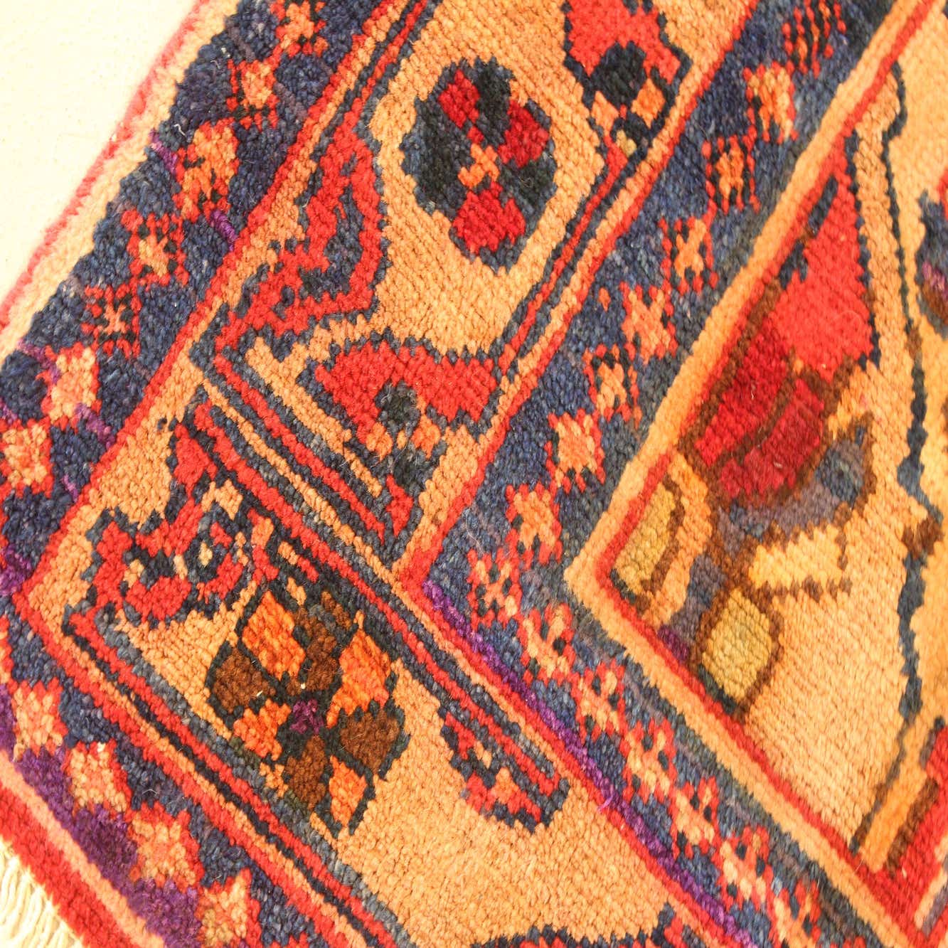 Red 6' 2 x 9' 2 Hand Knotted Hamedan Persian Wool Rug | eSaleRugs