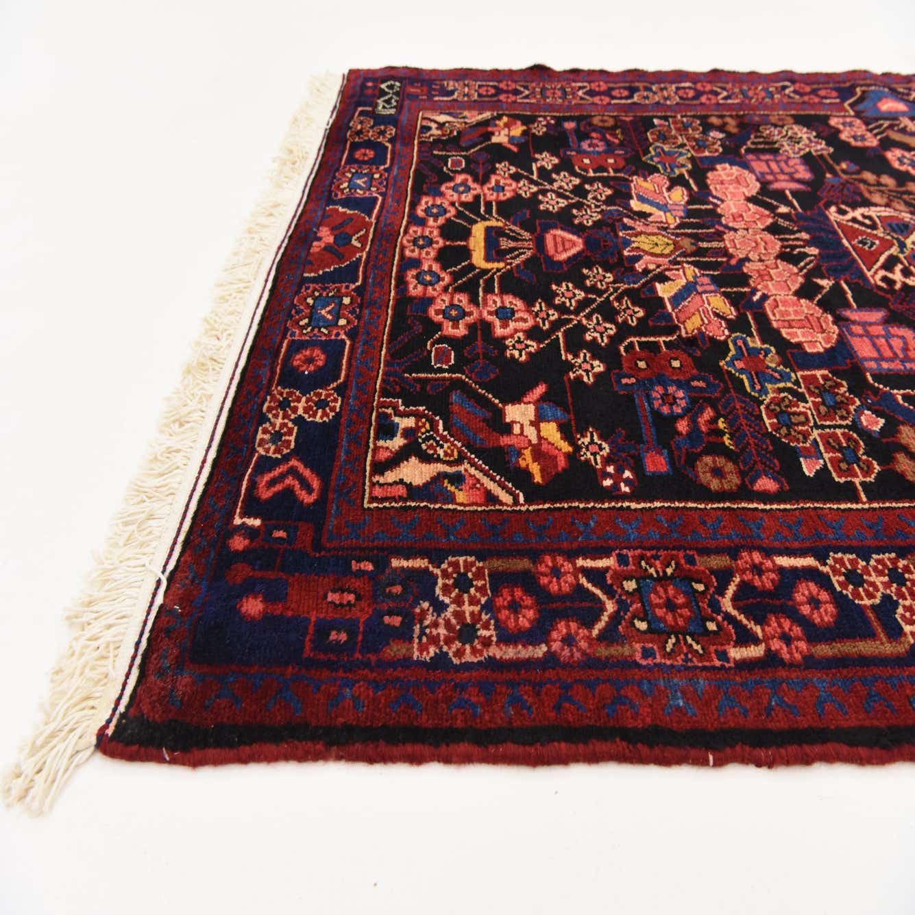 Red 3' 10 x 16' 8 Hand Knotted Nahavand Persian Wool Runner Rug | eSaleRugs