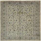 Green 9' x 12' 10 Kashan Persian Rug | Rugs.com