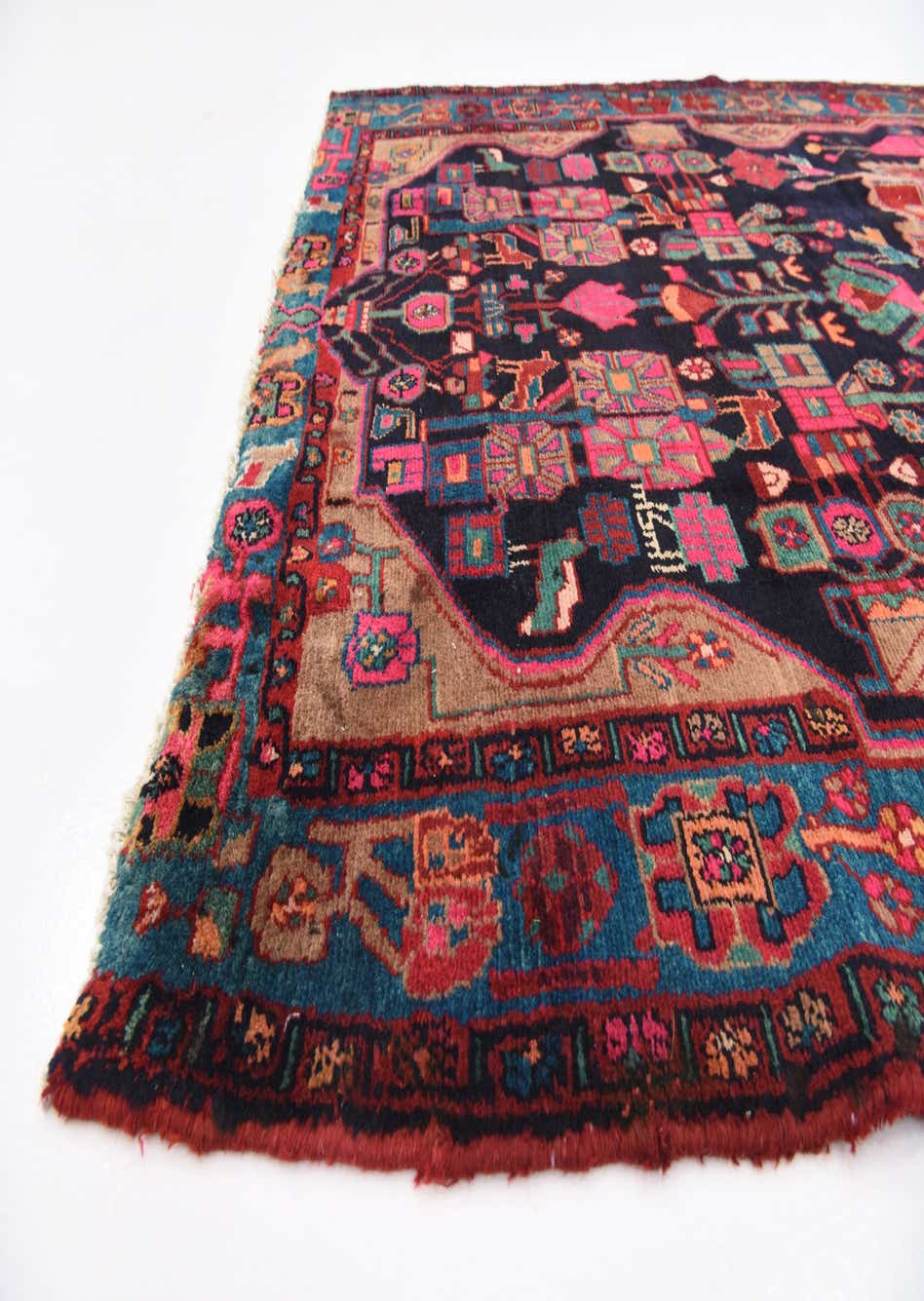 Navy Blue 5' 6 x 10' 6 Hand Knotted Nahavand Persian Wool Rug | eSaleRugs