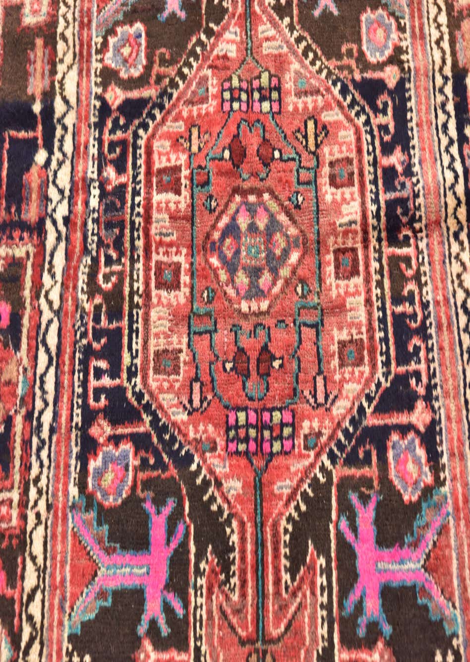 Navy Blue 3' 4 x 5' 8 Hand Knotted Tuiserkan Persian Wool Rug | eSaleRugs