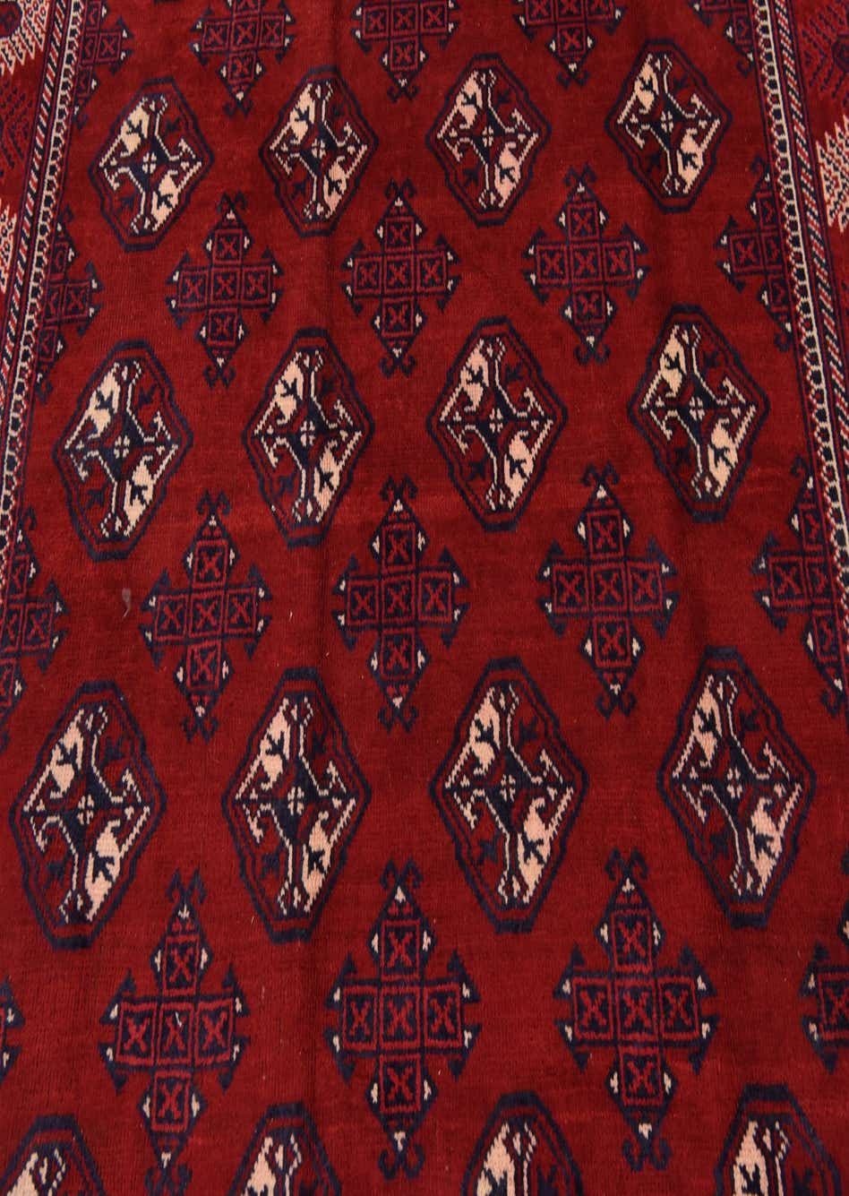 Red 6' 6 x 9' 2 Hand Knotted Torkaman Persian Wool Rug | eSaleRugs