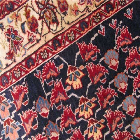 Navy Blue 7' x 10' 1 Hand Knotted Bakhtiar Persian Wool Rug | eSaleRugs