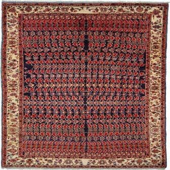 Navy Blue 7' x 10' 1 Hand Knotted Bakhtiar Persian Wool Rug | eSaleRugs