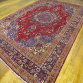 Red 8' 1 x 11' 7 Mashad Persian Rug | eSaleRugs