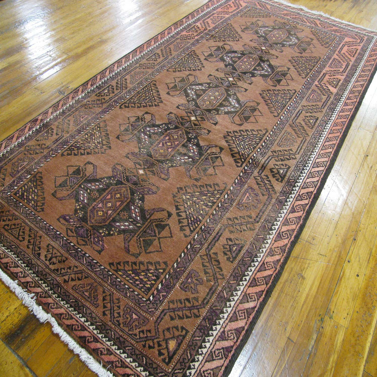 Rust Red 5' 3 x 10' 2 Hand Knotted Shiraz Persian Wool Rug | eSaleRugs