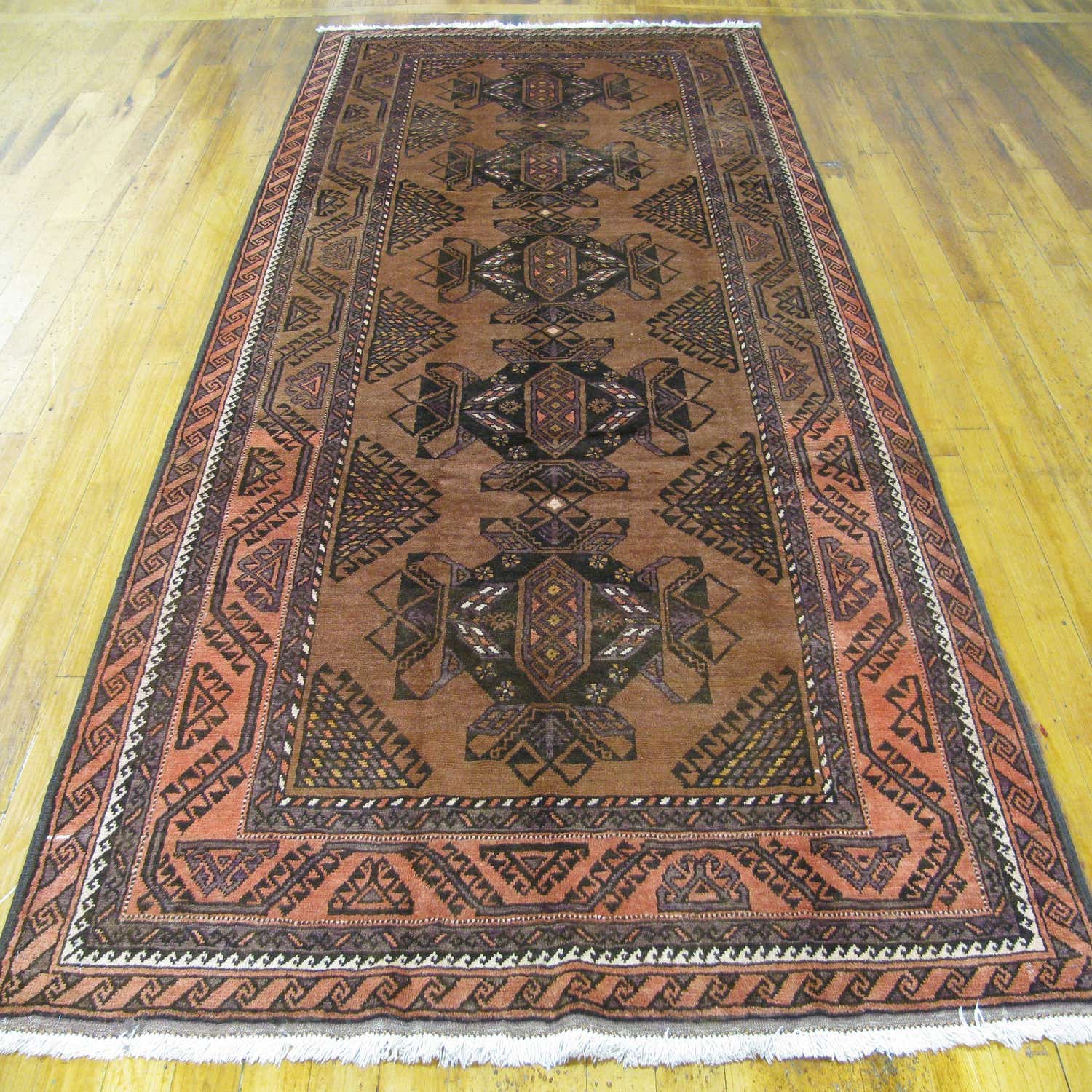 Rust Red 5' 3 x 10' 2 Hand Knotted Shiraz Persian Wool Rug | eSaleRugs