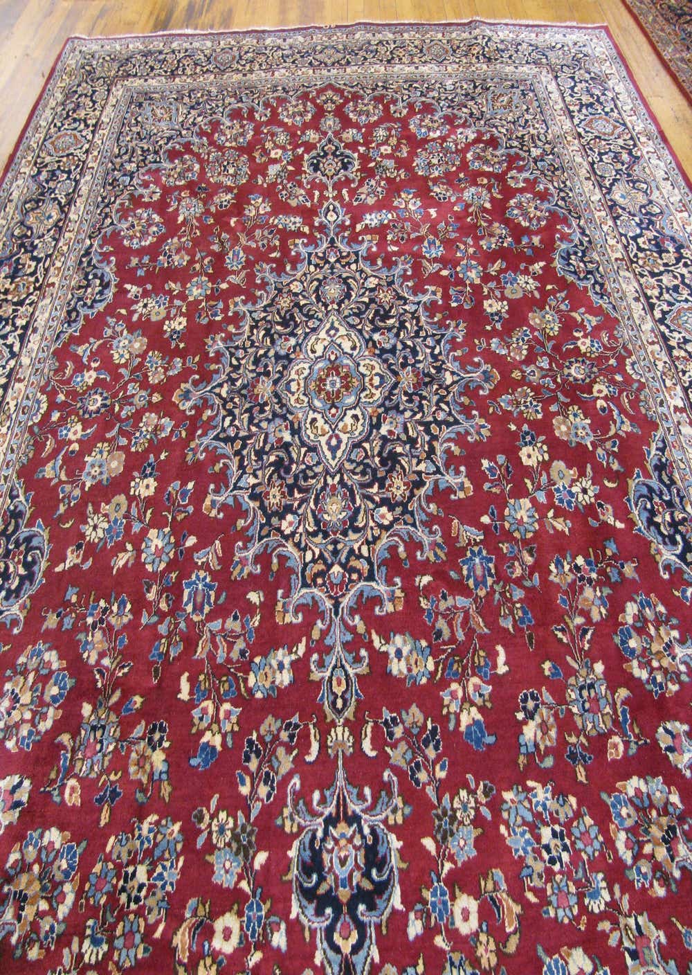 Red 9' 7 x 13' 1 Mashad Persian Rug | eSaleRugs