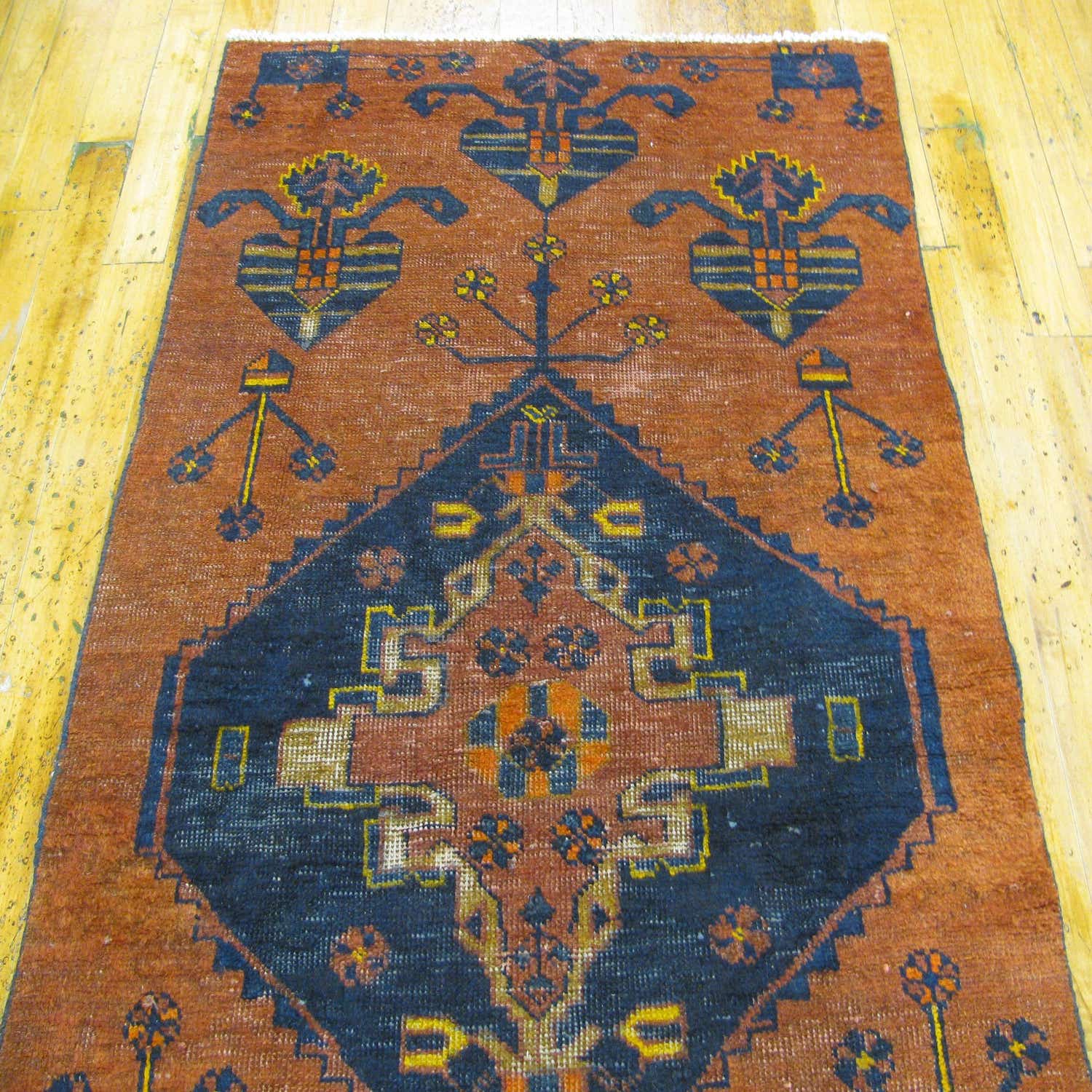 Rust Red 3' 5 x 6' Hand Knotted Shiraz Persian Wool Rug | eSaleRugs