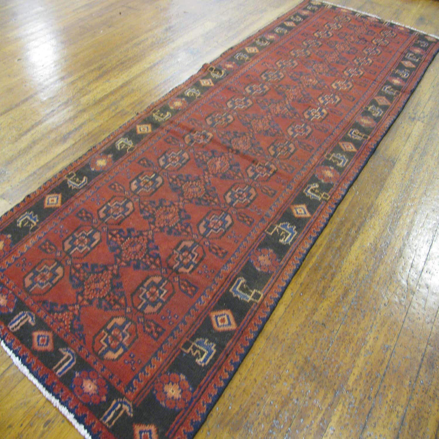 Red 3' 8 x 10' 4 Hand Knotted Ferdos Persian Wool Runner Rug | eSaleRugs