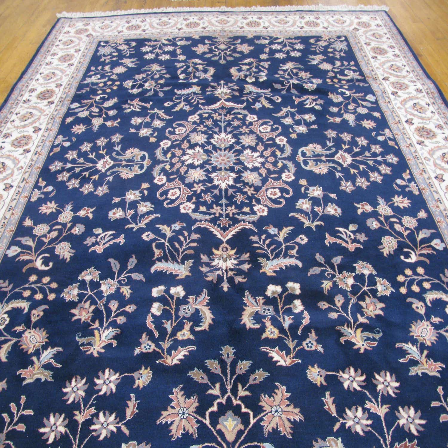 Navy Blue 9' 2 x 12' Sarough Oriental Rug | eSaleRugs