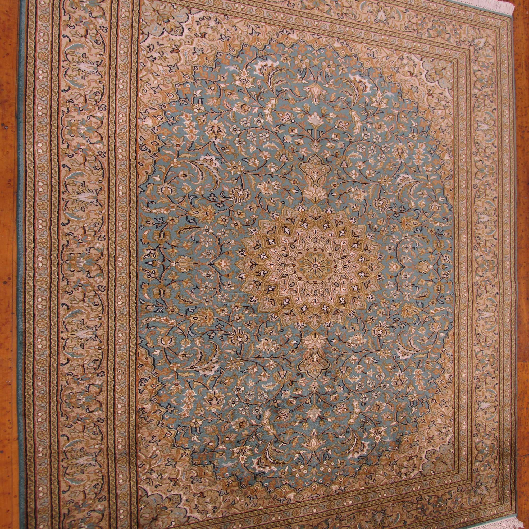 Blue 4' 2 x 6' 2 Kashmir Oriental Rug | eSaleRugs