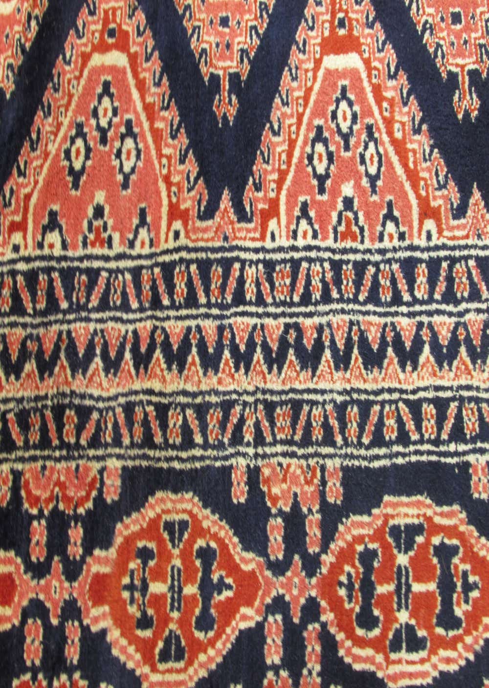 Navy Blue 7' 3 x 9' 11 Hand Knotted Bokhara Oriental Wool Rug | eSaleRugs