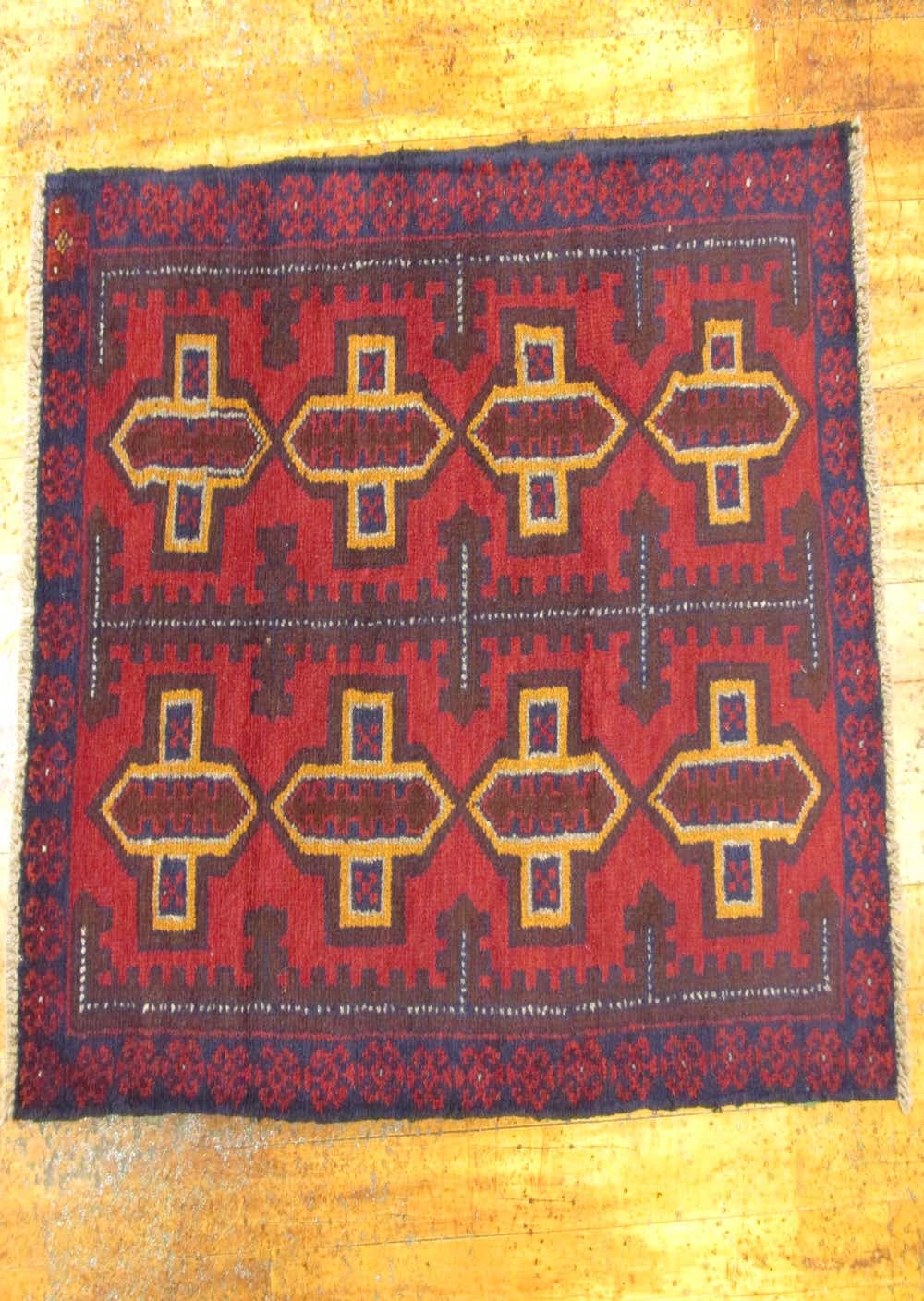 Red 2' 11 x 4' 9 Hand Knotted Balouch Persian Wool Rug | eSaleRugs