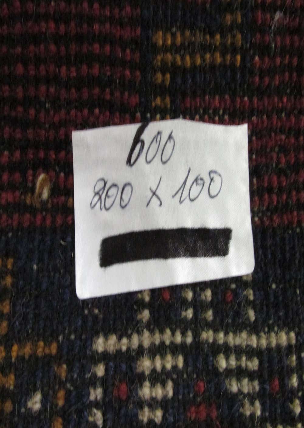 Red 3' 6 x 6' 5 Hand Knotted Balouch Persian Wool Rug | eSaleRugs