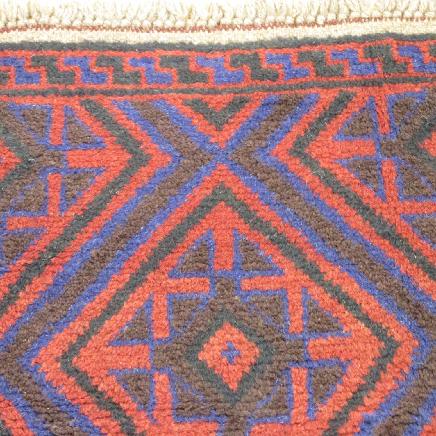 Blue 3' x 4' 7 Hand Knotted Balouch Persian Wool Rug | eSaleRugs