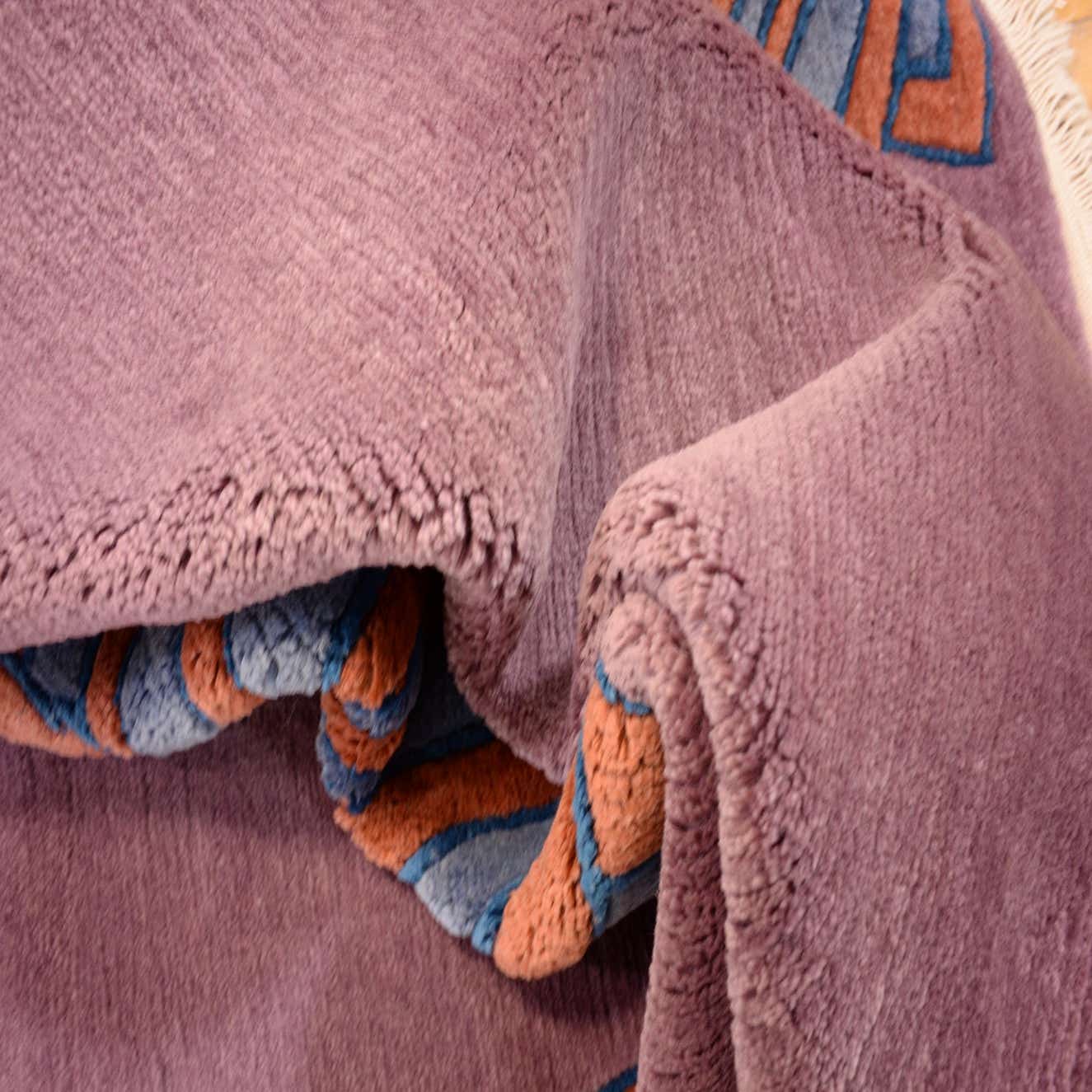 Purple 5' 7 x 8' 2 Hand Knotted Nepal Wool Rug | eSaleRugs