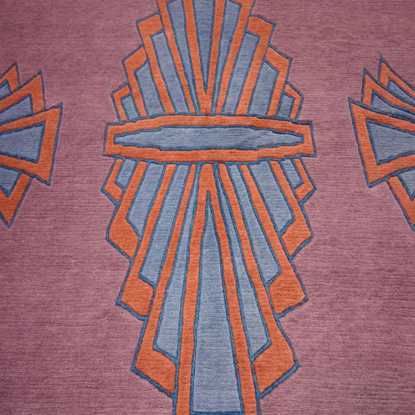 Purple 5' 7 x 8' 2 Hand Knotted Nepal Wool Rug | eSaleRugs