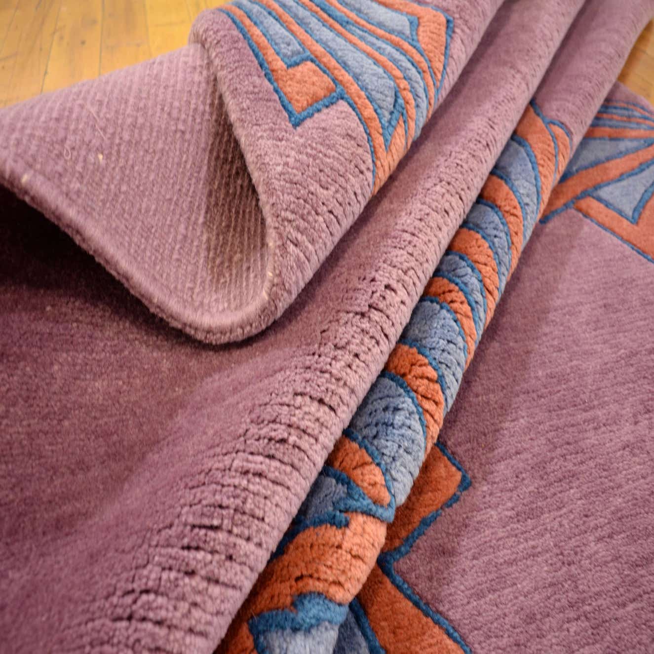 Purple 5' 7 x 8' 2 Hand Knotted Nepal Wool Rug | eSaleRugs