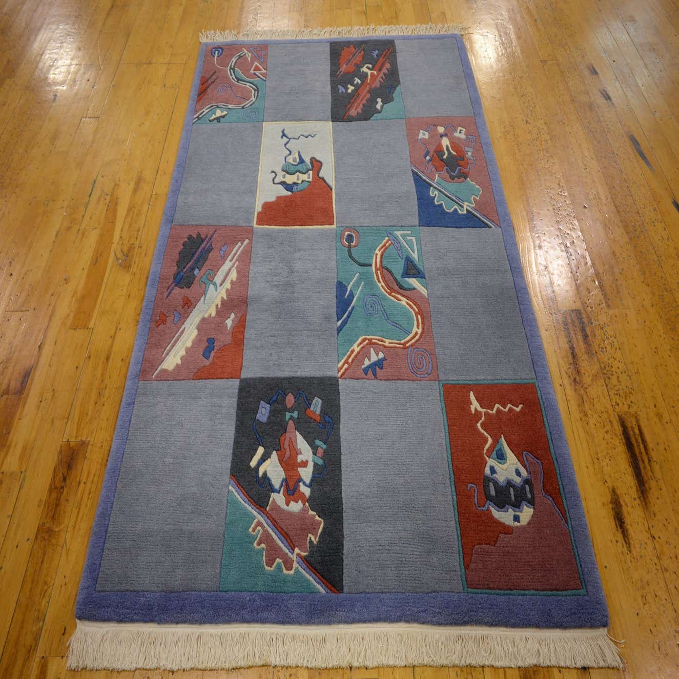 Gray 4' 8 x 7' 2 Hand Knotted Nepal Wool Rug | eSaleRugs