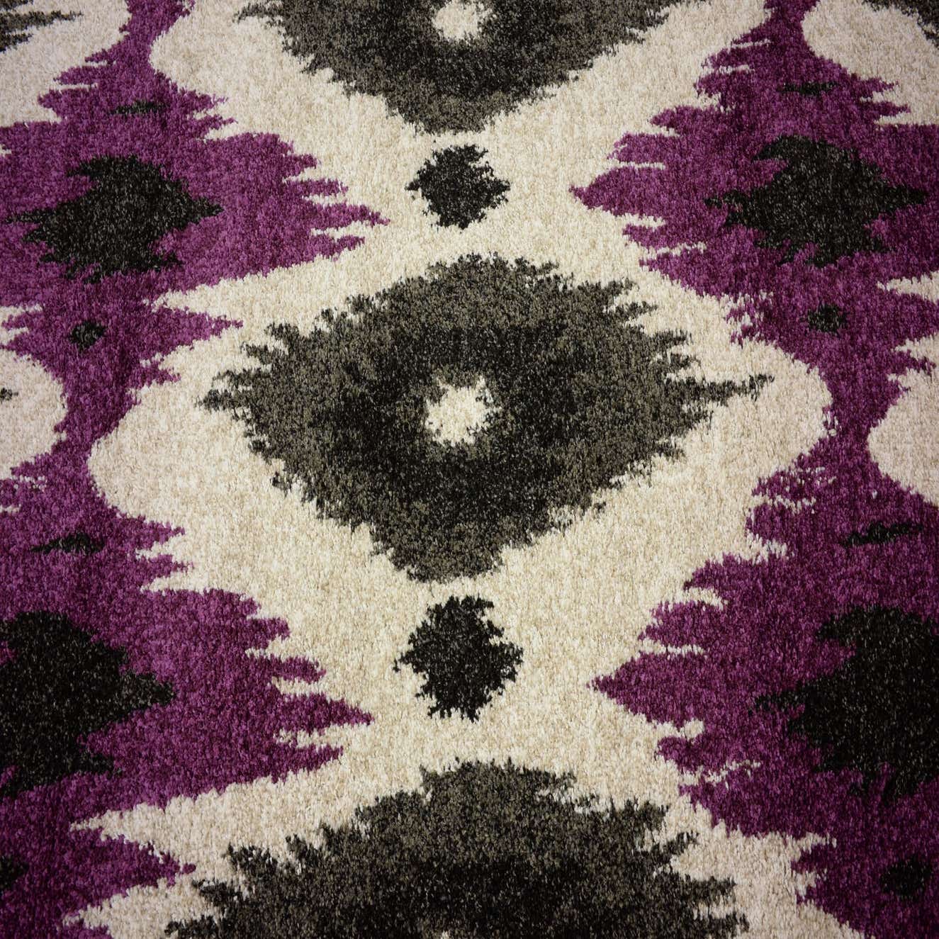Purple 6' 6 x 9' 10 Luxe Frieze Rug | eSaleRugs