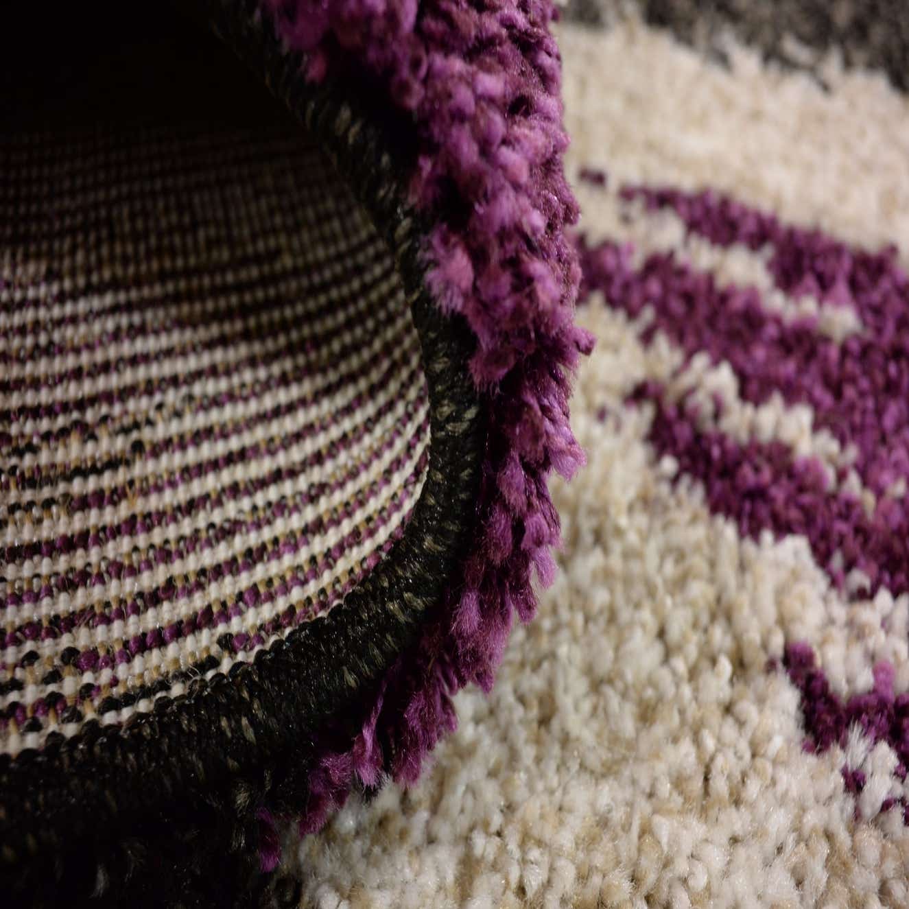 Purple 6' 6 x 9' 10 Luxe Frieze Rug | eSaleRugs