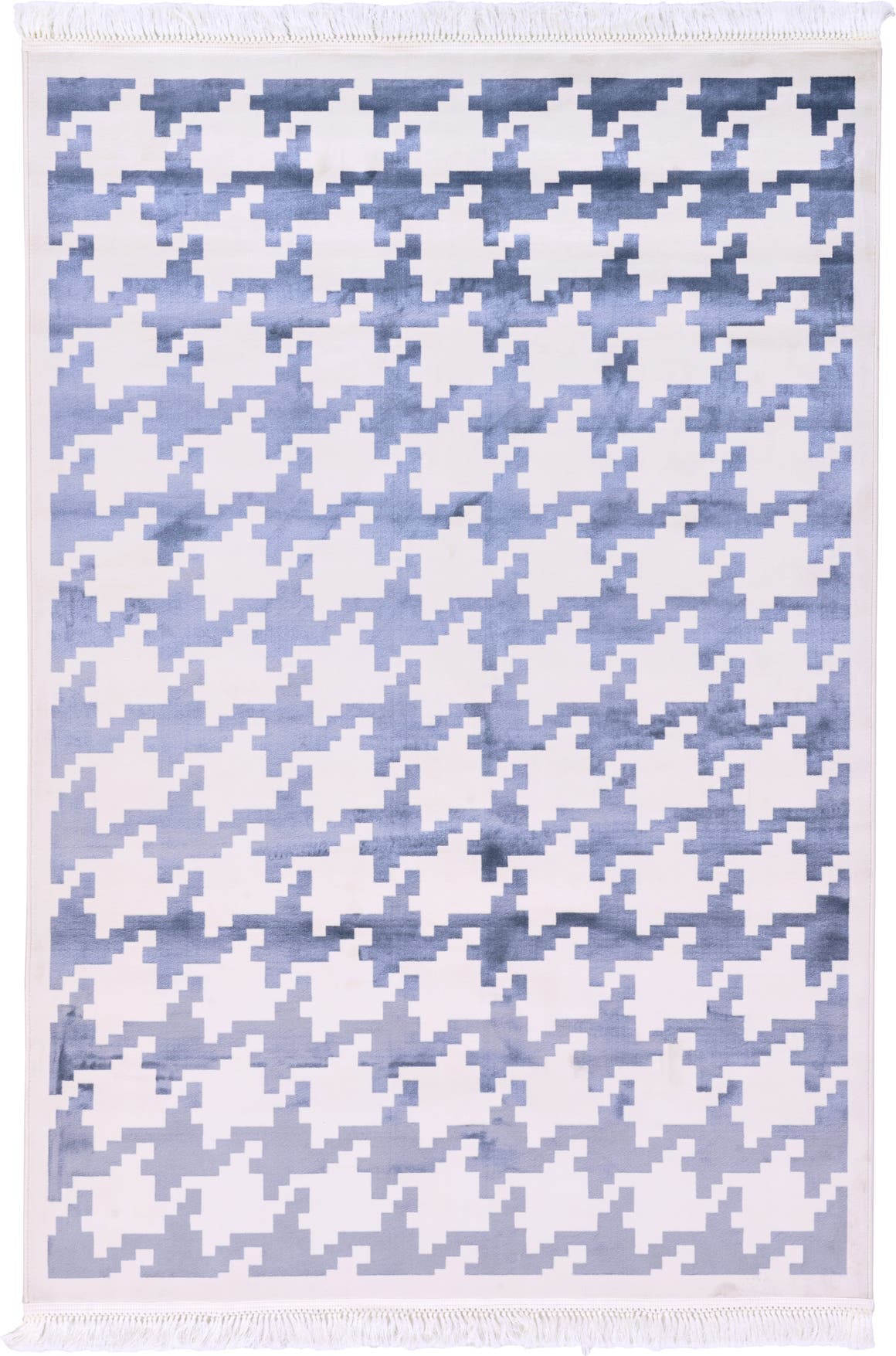 Ivory 5' 2 x 7' 8 Houndstooth Rug | eSaleRugs