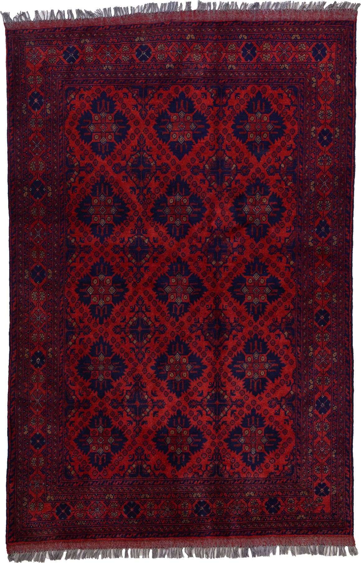 Red 4' 4 x 6' 7 Hand Knotted Khal Mohammadi Oriental Rug | eSaleRugs