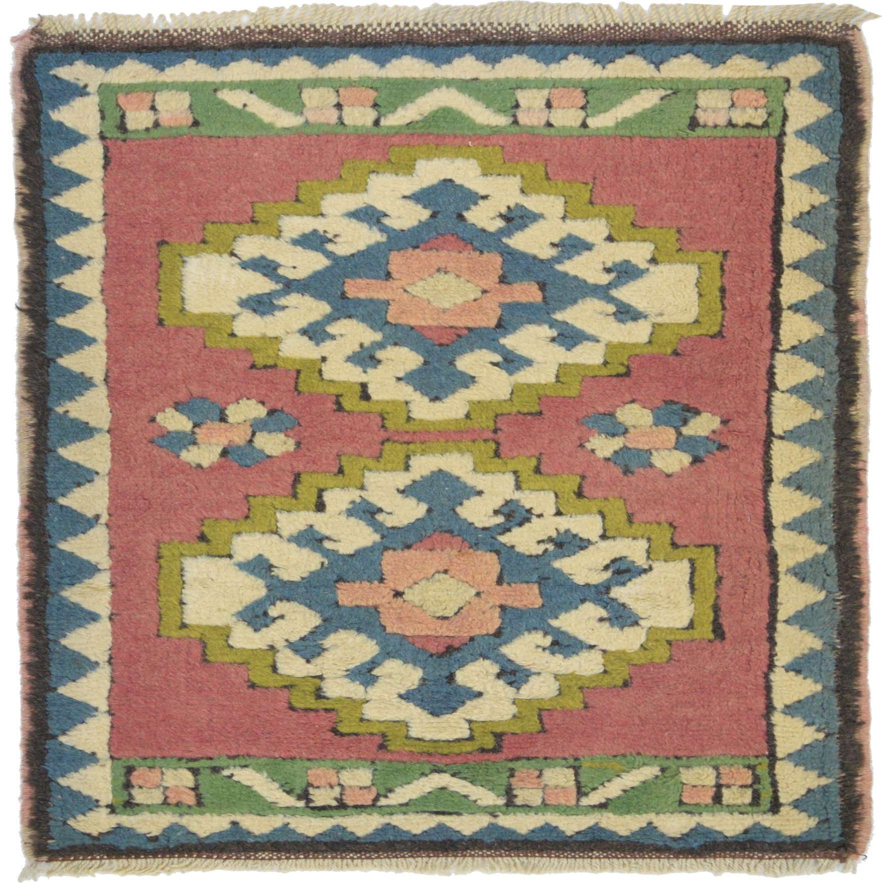 Rust Red 1' 10 x 3' Hand Knotted Kars Wool Rug | eSaleRugs