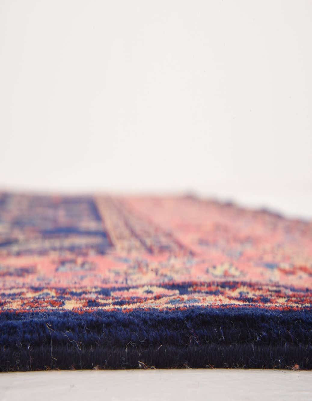 Navy Blue 6' 10 x 9' 3 Hand Knotted Sarough Oriental Wool Rug | eSaleRugs