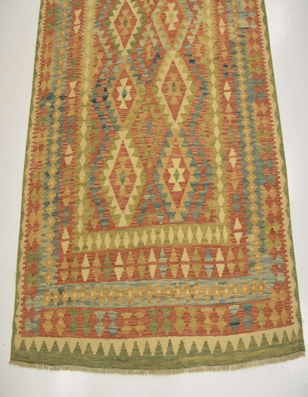 Rust Red 4' 11 x 6' 7 Hand Woven Kilim Waziri Wool Rug | eSaleRugs